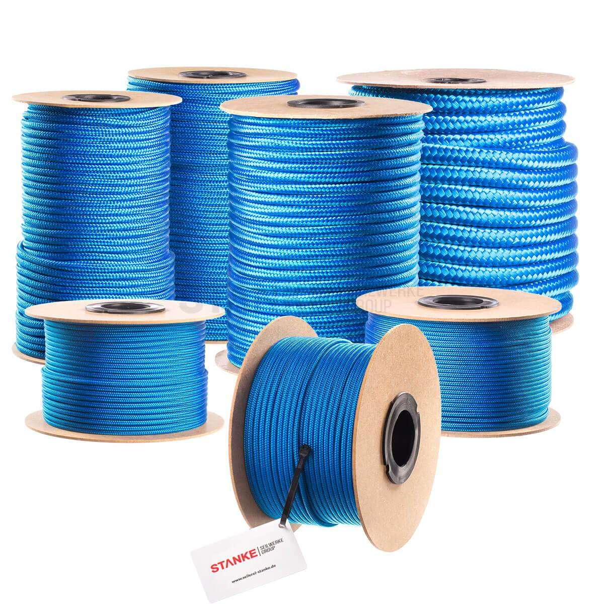 Lina polipropylenowa PP linka fi 16 mm pleciona niebieska | Jumbo Shop